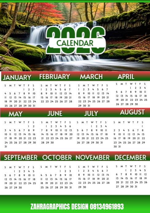 White Joyful New Year Calendar Design Template A4 | PosterMyWall