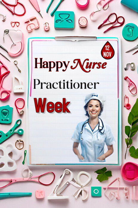 Copy of White Joyful Nurse Practitioner Week Poster | PosterMyWall
