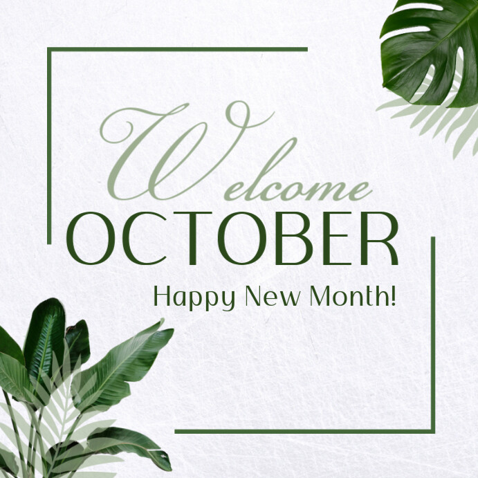 White Joyful October Instagram Post Template | PosterMyWall