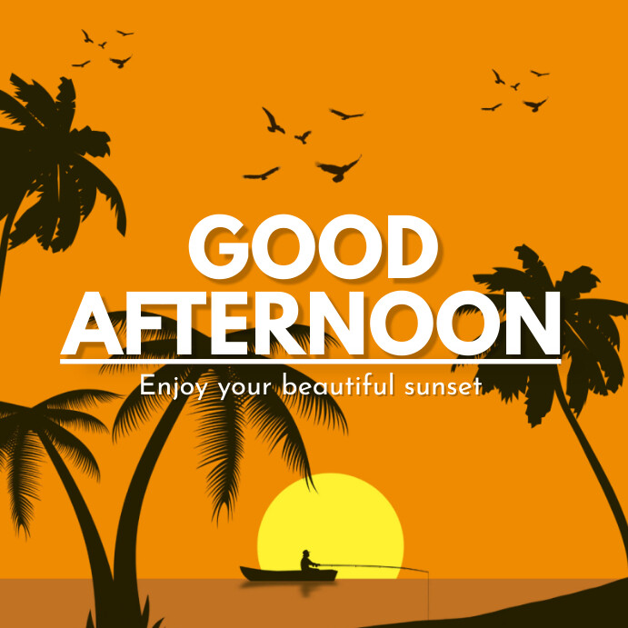 Copy of White Joyful Orange And Yellow Sunset Good Af | PosterMyWall