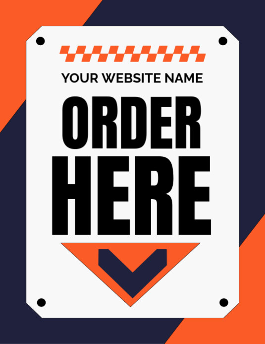 White Joyful Order Here Now Posters Flyer (us Letter) Template ...