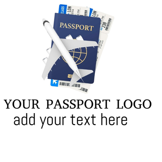 Modèle White Joyful Passport Logo Logo | PosterMyWall