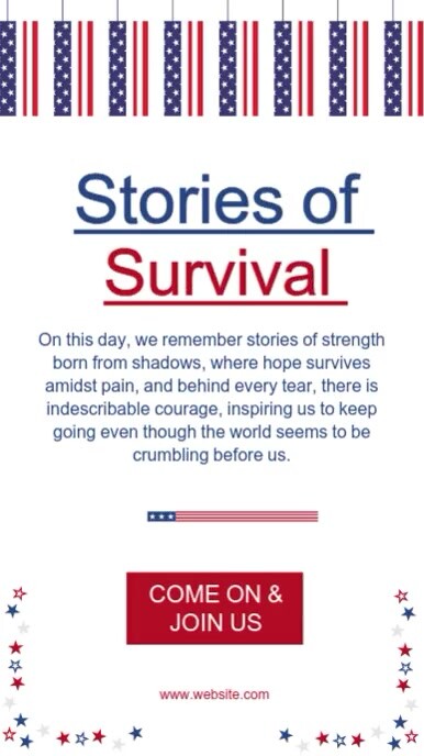 White Joyful Patriots Day Instagram Story Template | PosterMyWall