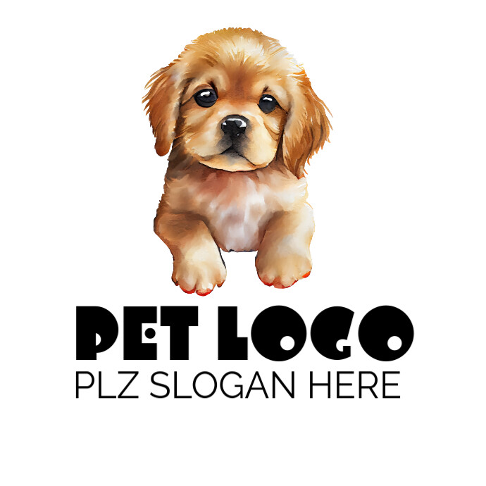White Joyful Pet Logo Logo Template | PosterMyWall