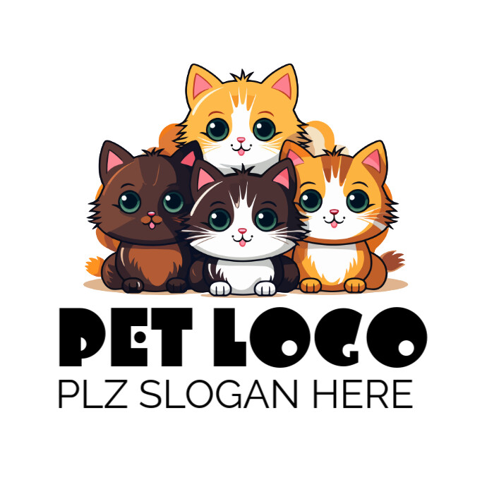 White Joyful Pet Logo Logo Template | PosterMyWall