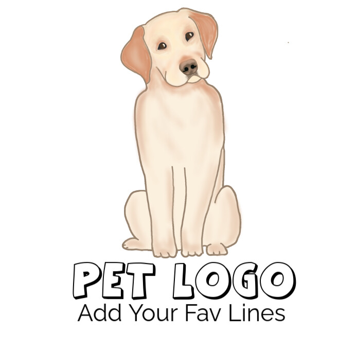 White Joyful Pet Logo Logo Template | PosterMyWall