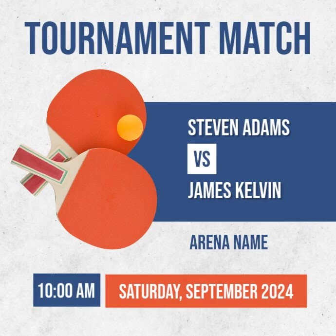 White Joyful Ping Pong Tournament Instagram P Template | PosterMyWall