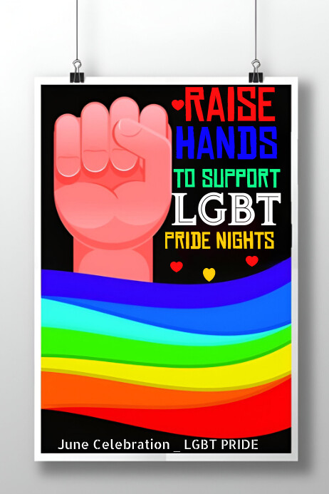 Plantilla de White Joyful Pride Month Celebration Poster | PosterMyWall