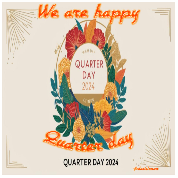 White Joyful Quarter Day Instagram Post Template | PosterMyWall