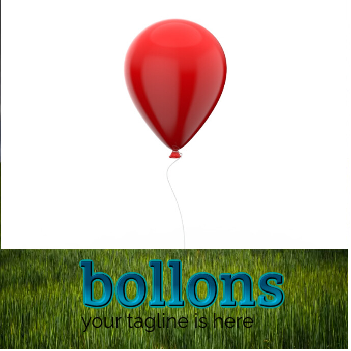 White Joyful Red 3d Balloon Logo Logo Template | PosterMyWall