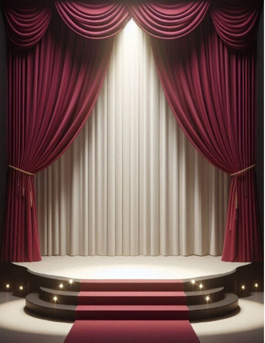 Copy of White Joyful Red Carpet Curtain Stage Flyer (us Letter ...