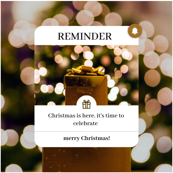 White Joyful Reminder Merry Christmas Instagram Post Template ...