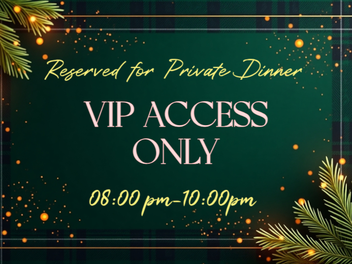 White Joyful Reserved Private Dinner Vip Access Only Banner Poster ...