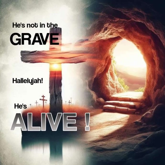 White Joyful Resurrection Sunday Design Instagram Post Template ...