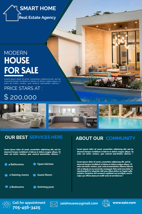 White Joyful Sale House Poster Template | PosterMyWall