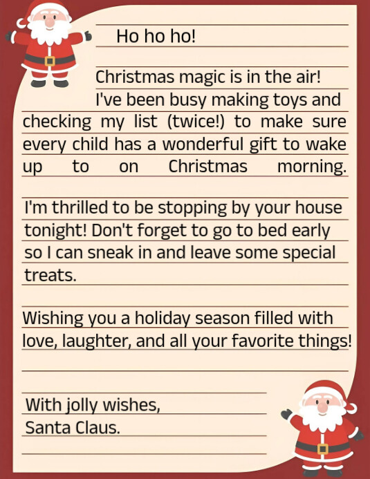 Copy of White Joyful Santa Claus Flyer (us Letter) | PosterMyWall
