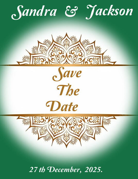 White Joyful Save The Date Template Flyer (u | PosterMyWall