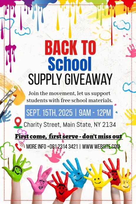 White Joyful School Promotion Poster Template | PosterMyWall