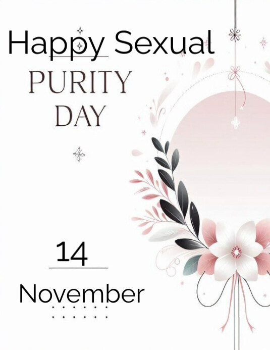 White Joyful Sexual Purity Day Flyer (us Letter) Template | PosterMyWall