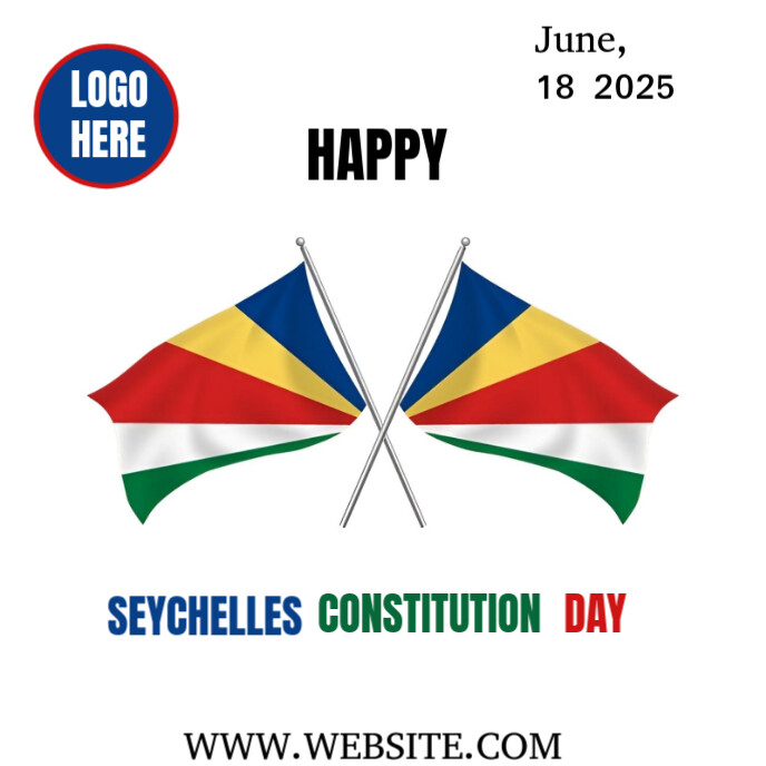 Copy of White Joyful Seychelles Constitution Day Album Cover | PosterMyWall