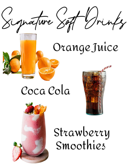 White Joyful Signature Soft Drinks Flyer (us Letter) Template ...