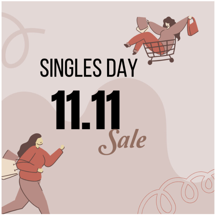 Plantilla de White Joyful Singles Day Instagram Post | PosterMyWall