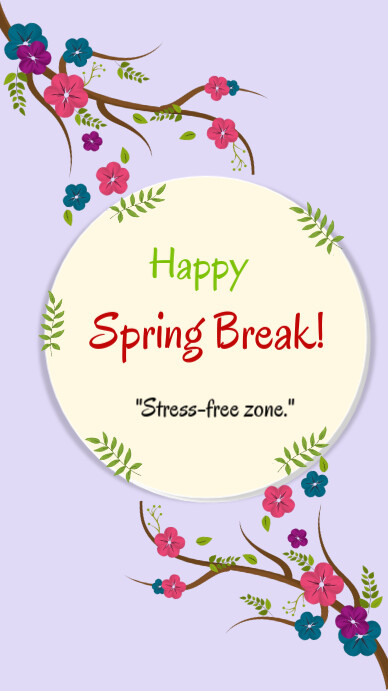 Modèle White Joyful Spring Break Instagram Story | PosterMyWall