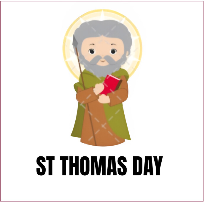 White Joyful St Thomas Day Poster Instagram Post Template | PosterMyWall