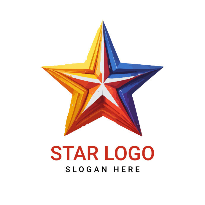 White Joyful Star Logo Instagram Post Template | PosterMyWall