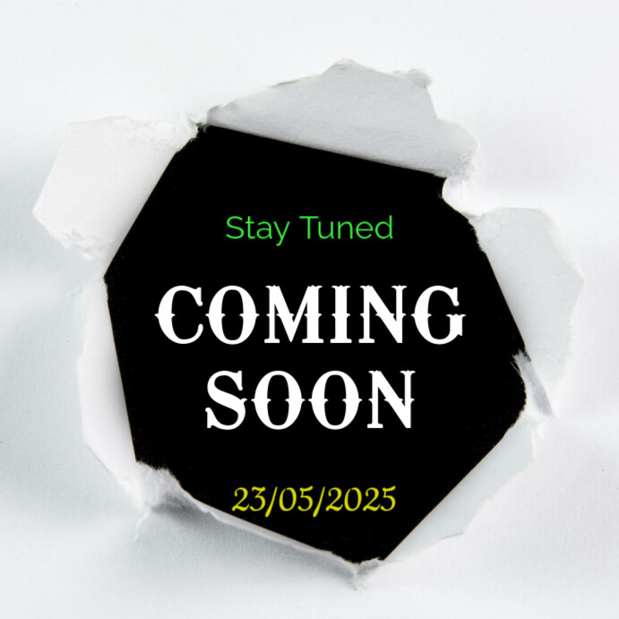 White Joyful Stay Tuned Coming Instagram Post Template | PosterMyWall