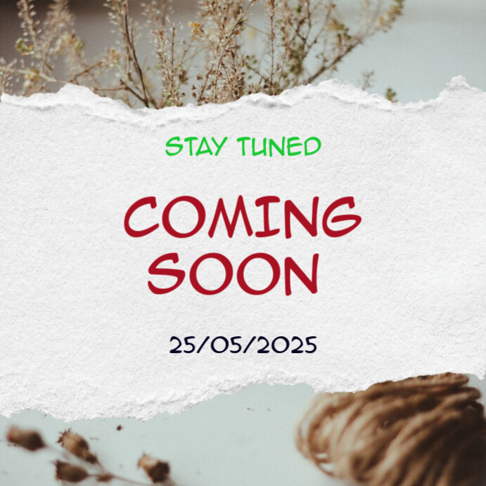 White Joyful Stay Tuned Coming Soon Instagram Post Template | PosterMyWall