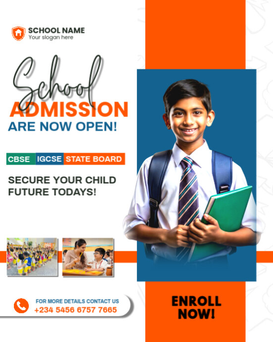 White Joyful Student Admission Instagram Portrait Template | PosterMyWall