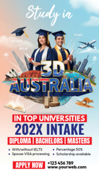 Study In Australia Ad Template | PosterMyWall