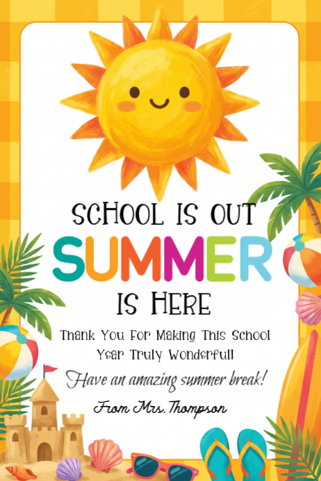 Summer Break Announcement Template | PosterMyWall
