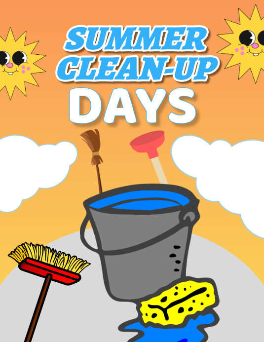 Copy of White Joyful Summer Clean Up Days Flyer (us L | PosterMyWall