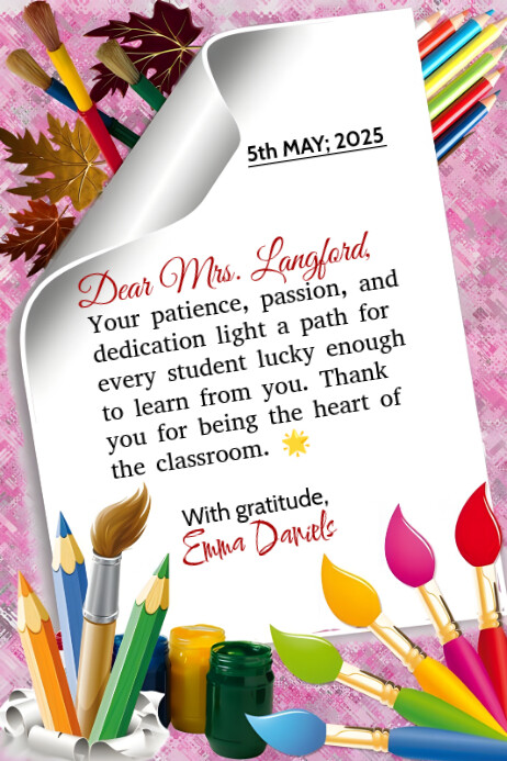 Copy of White Joyful Teacher Appreciation Week Poster | PosterMyWall