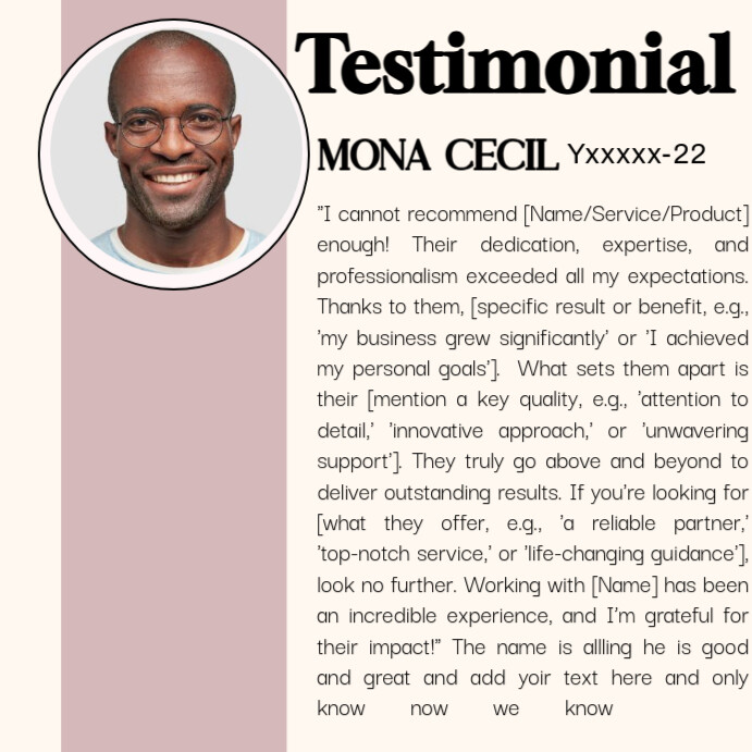White Joyful Testimonials Square (1:1) Template | PosterMyWall