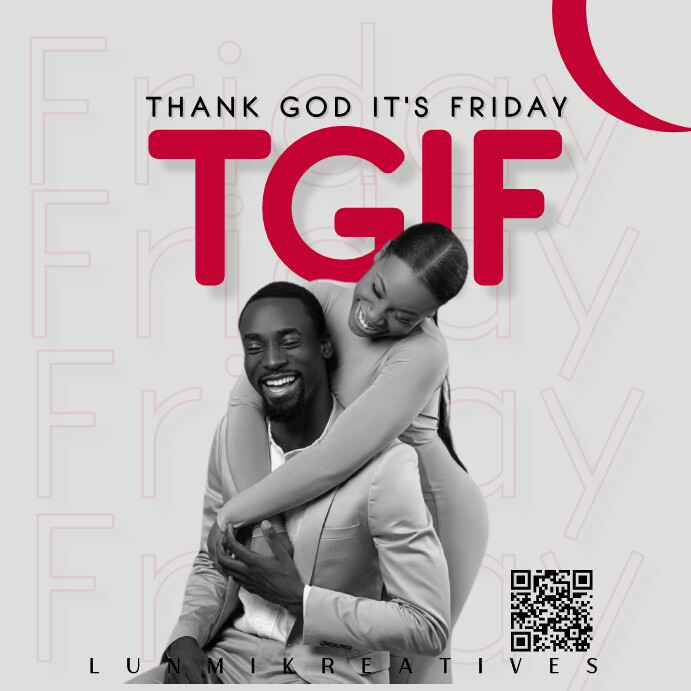 White Joyful Tgif Instagram Post เทมเพลต | PosterMyWall