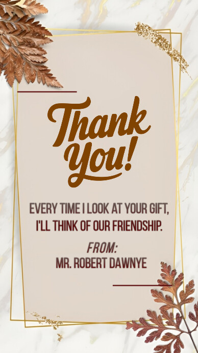 White Joyful Thank You Card Instagram Story Template | PosterMyWall