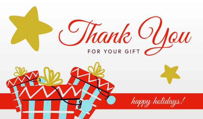 Modèle White Joyful Thank You For Your Gift Tag | PosterMyWall