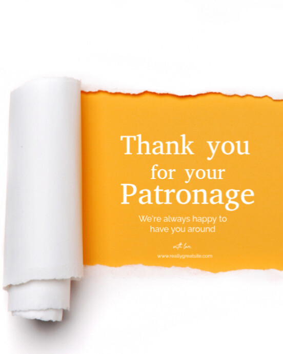 White Joyful Thank You For Your Patronage Instagram Portrait Template ...
