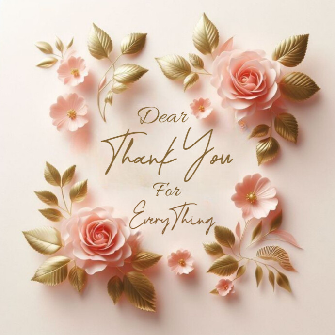 White Joyful Thank You Instagram Post thank you card Template ...