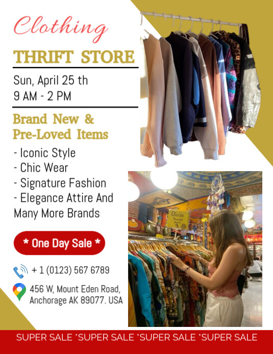 Copy of White Joyful Thrift Store Flyer (us Letter) | PosterMyWall