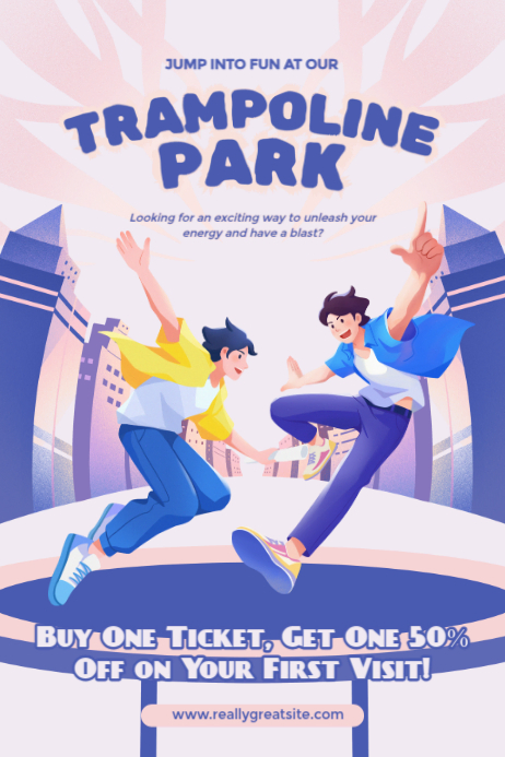 Copy of White Joyful Trampoline Poster | PosterMyWall