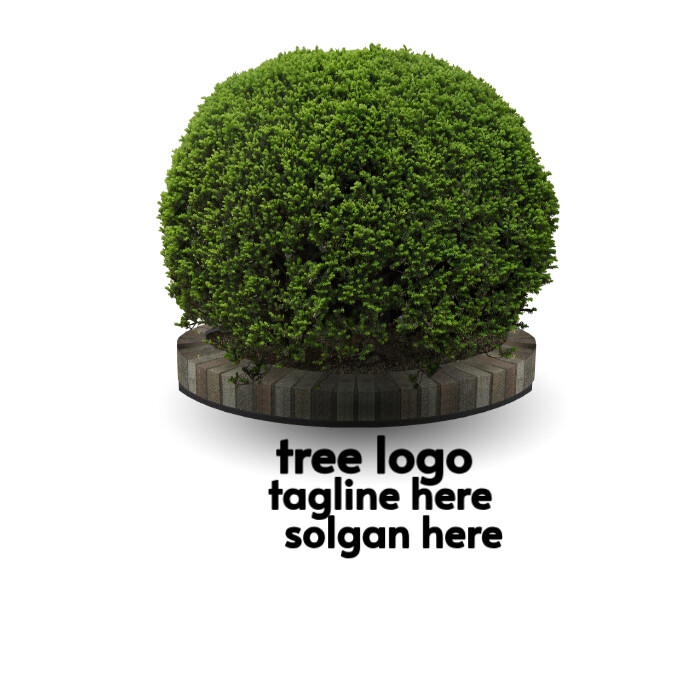 White Joyful Tree Logo Logo Template | PosterMyWall