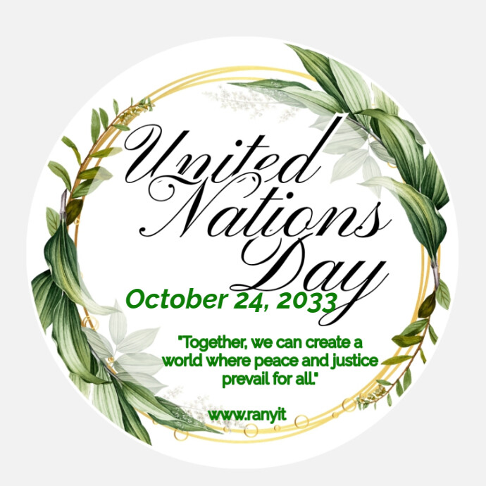 Modèle White Joyful United Nations Day Sticker Logo | PosterMyWall