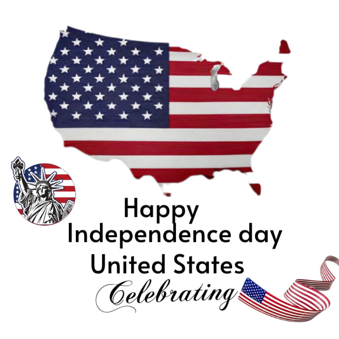 White Joyful United States Independence Day Album Cover Template ...