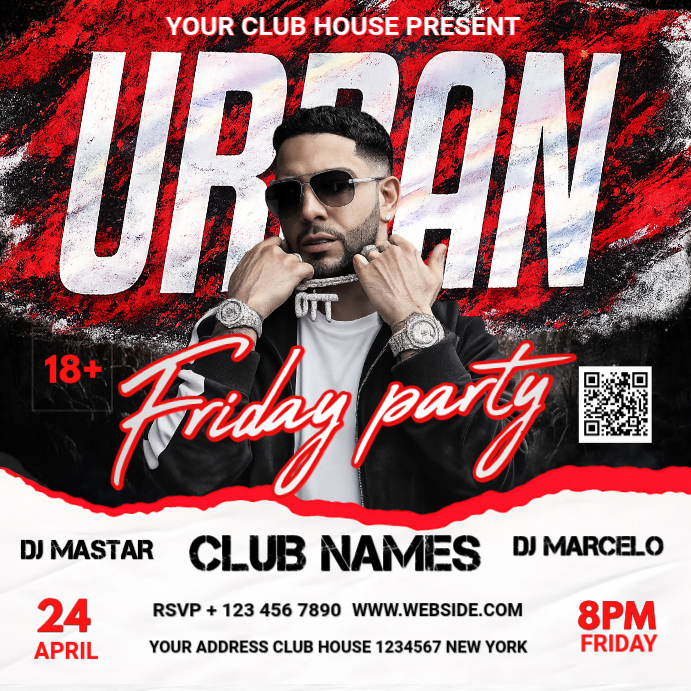 White Joyful Urban Party Instagram Post Template | PosterMyWall