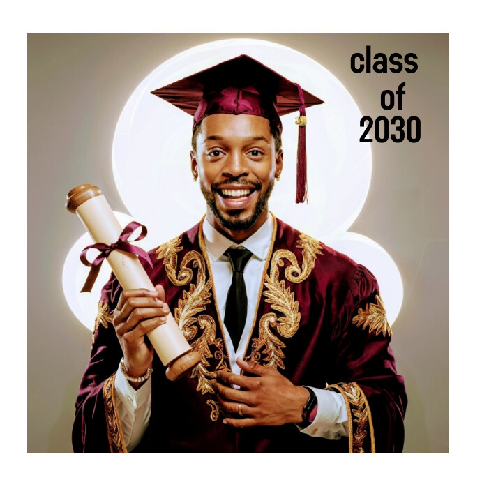 White Joyful Valedictory Instagram Post Template | PosterMyWall