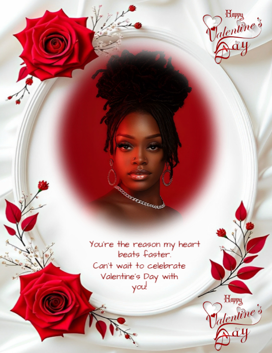 White Joyful Valentine Frame Flyer (us Letter) Template | PosterMyWall